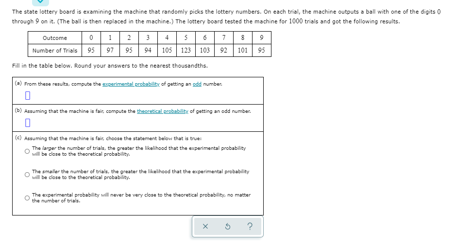 Solved The state lottery board is examining the machine that | Chegg.com