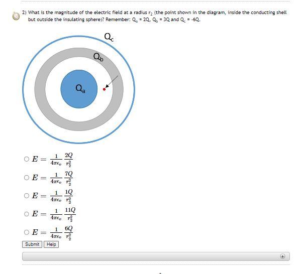 Solved 1 2 3 A solid, spherical insulator has radius ra and | Chegg.com