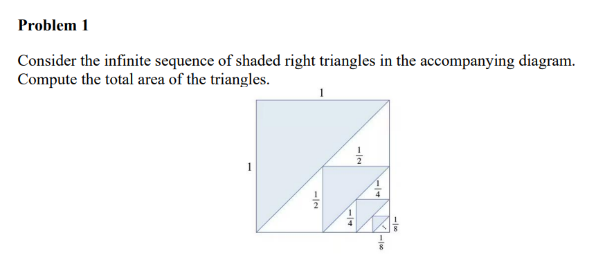 Solved Problem 1Consider the infinite sequence of ﻿shaded | Chegg.com