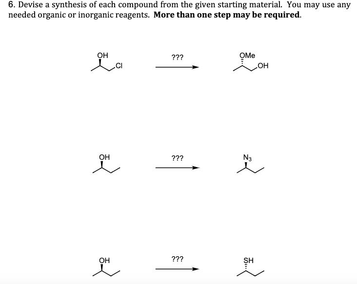 Solved 6. Devise a synthesis of each compound from the given | Chegg.com