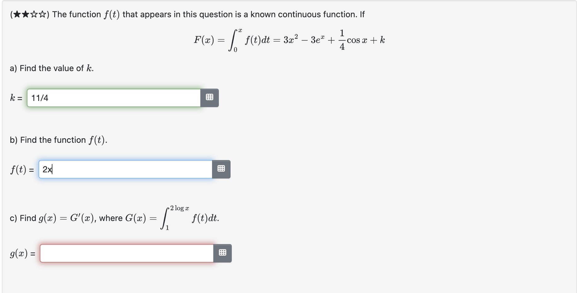 Solved (******ξξ) ﻿The function f(t) ﻿that appears in this | Chegg.com