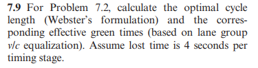 7.9 For Problem 7.2, calculate the optimal cycle | Chegg.com