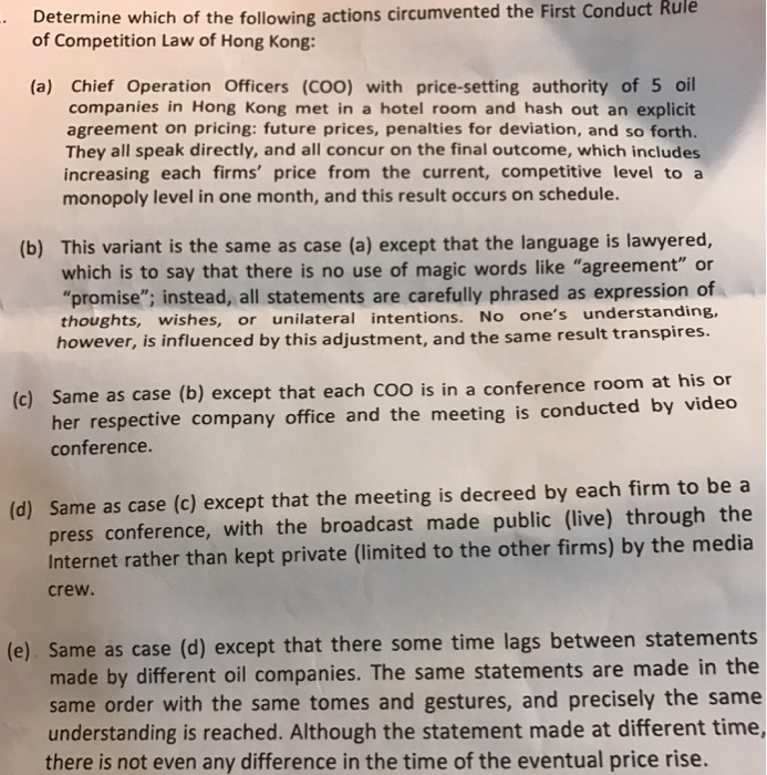 Determine which of the following actions circumvented | Chegg.com