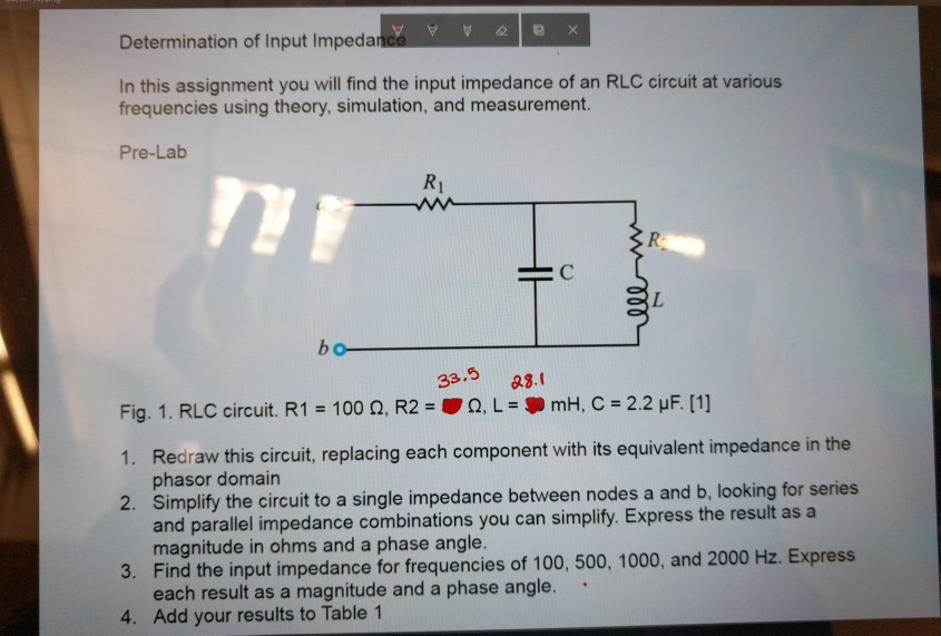 Solved Determination of Input Impeda In this assignment you | Chegg.com
