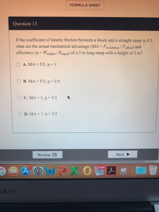 Solved FORMULA SHEET Question 13 If the coefficient of | Chegg.com