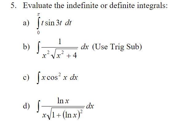 Solved Hi. I need this for calculus 2. I will leave a like | Chegg.com