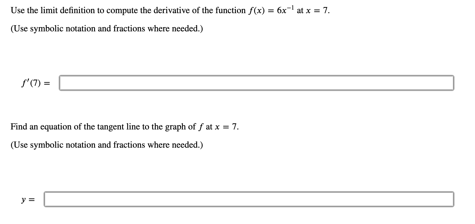 Solved Use the limit definition to compute the derivative of | Chegg.com