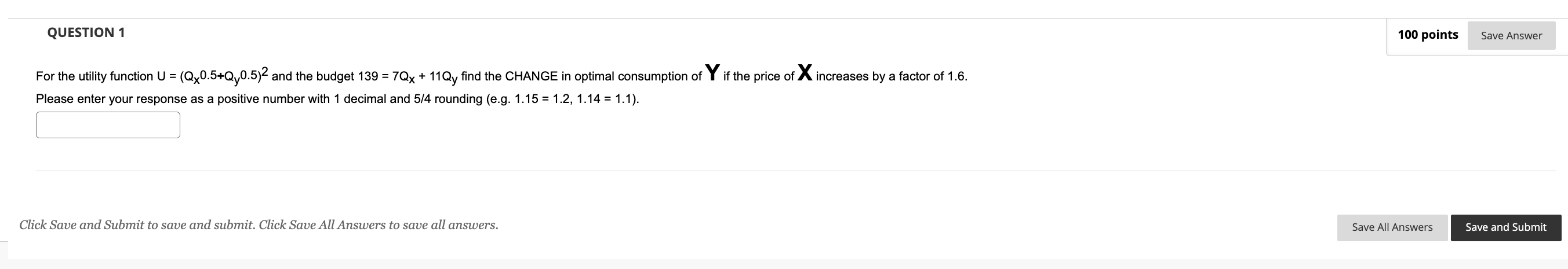 Solved QUESTION 1For the utility function U=(Qx0.5+Qy0.5)2 | Chegg.com