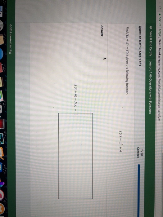 Solved Save & End Certify Lesson: 1.6b Operations with | Chegg.com