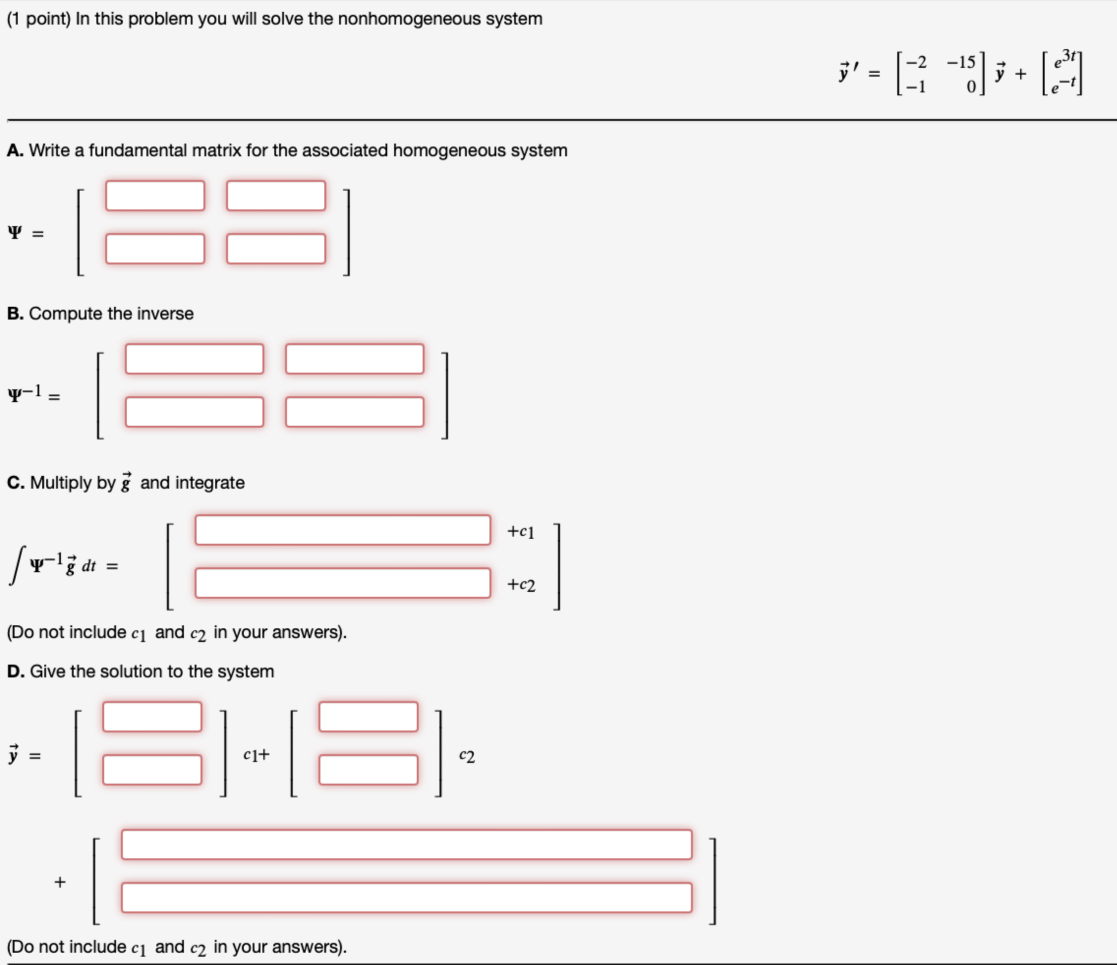 [Solved]: (1 point) In this problem you will solve the nonh