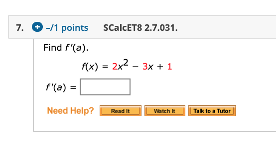 Solved SCalcET8 2.7.011. 4. 0.75/1 points Previous Answers | Chegg.com