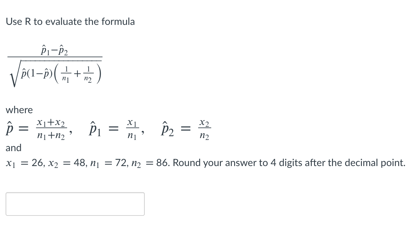 Solved Use R to evaluate the formula Pirî Voc-p(6+) f) = | Chegg.com