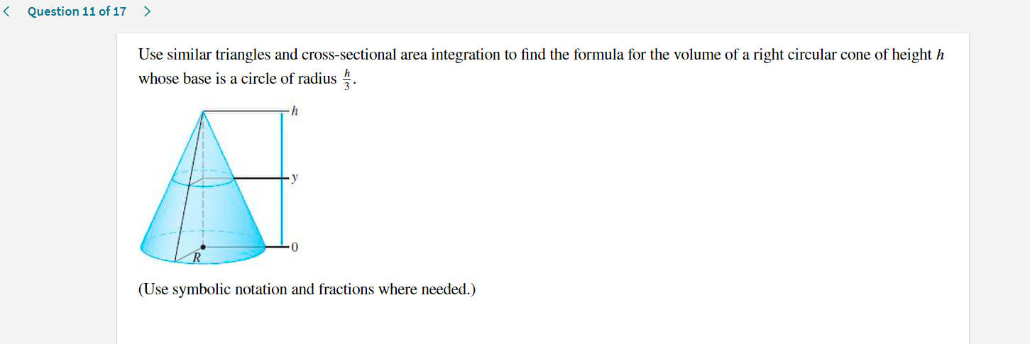 Solved Use similar triangles and cross-sectional area | Chegg.com