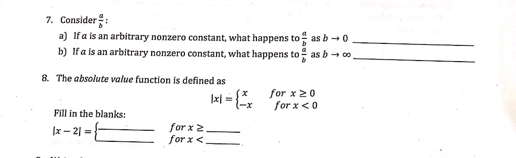 Solved 7. Consider a) If a is an arbitrary nonzero constant, | Chegg.com