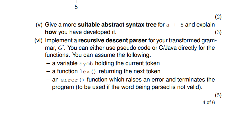 Solved 3. You are given the following grammar for a simple | Chegg.com