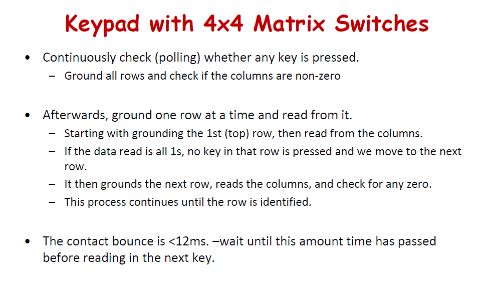 Lab Keypad scanner Design a keypad scanner module to | Chegg.com