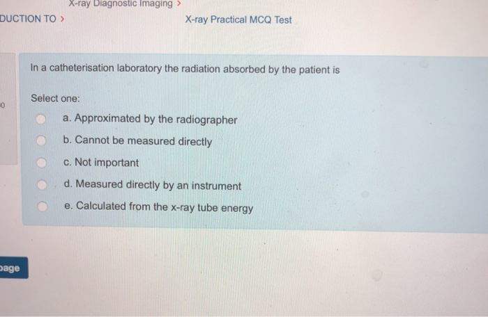 Solved X-ray Diagnostic Imaging> DUCTION TO > X-ray | Chegg.com