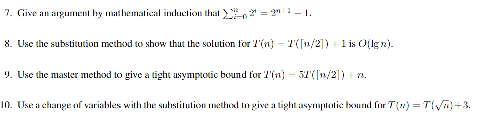 Solved 7. Give an argument by mathematical induction that | Chegg.com
