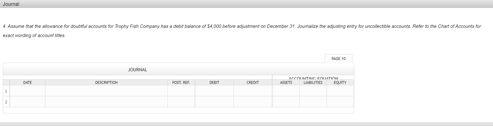 Solved Instructions Chart of Accounts Starting Question | Chegg.com