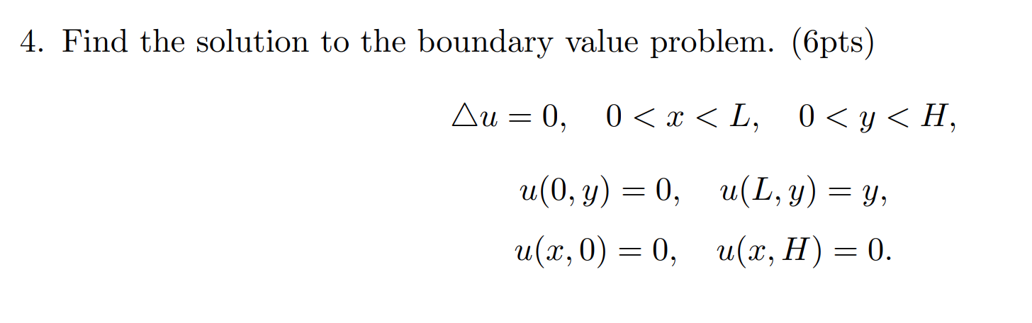 Find the solution to the boundary value problem. | Chegg.com