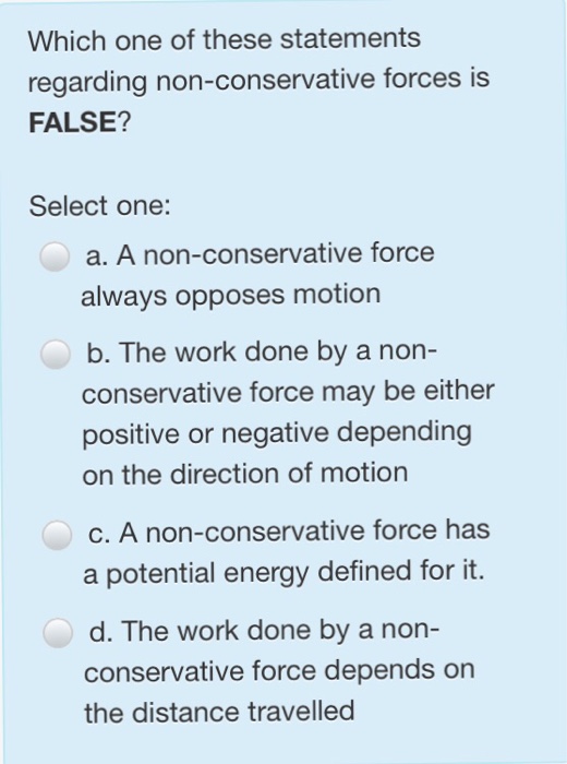Solved Which one of these statements regarding | Chegg.com