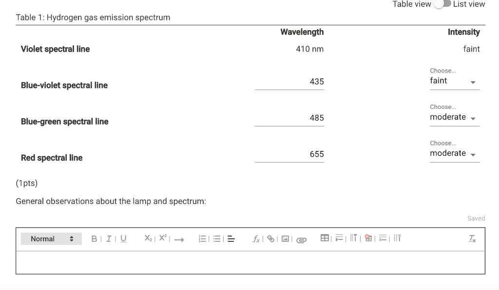 Solved (10pts) 2. Hydrogen Gas Lamp Gas discharge lamp: | Chegg.com