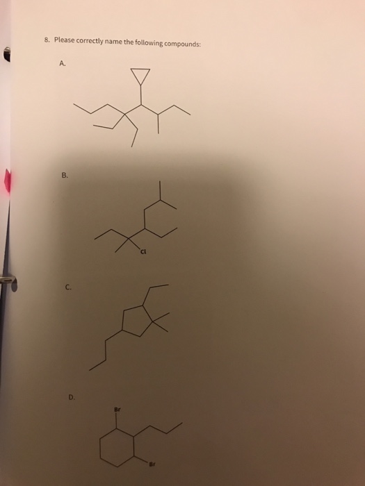 Solved 3. Look up the physical properties for all of the | Chegg.com