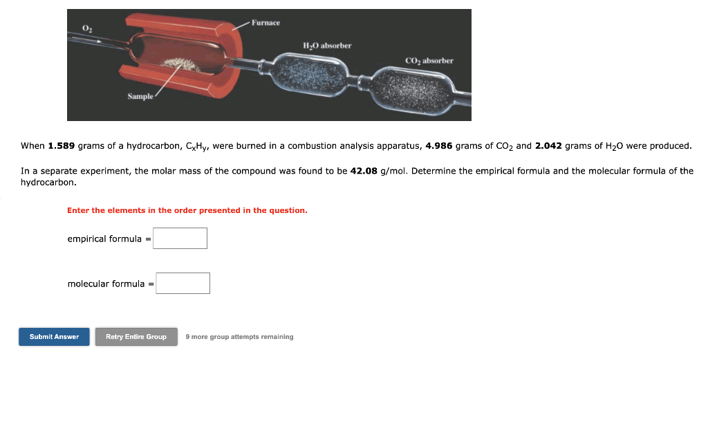Solved When 1.589 grams of a hydrocarbon, CxHy, were burned | Chegg.com