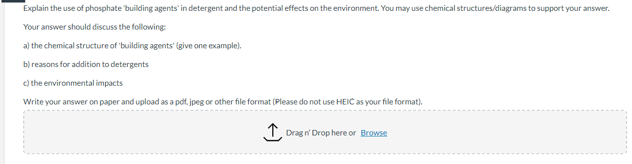 Solved Explain the use of phosphate 'building agents' in | Chegg.com