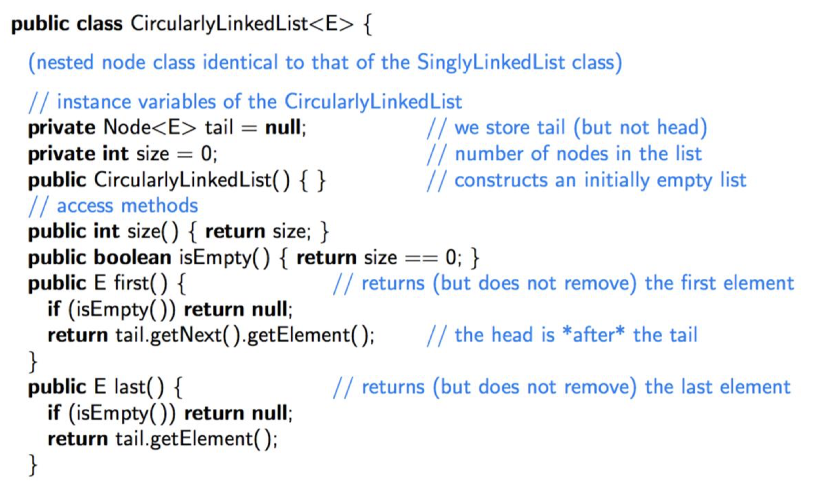 Solved In Java, basically, make a CircularDoublyLinkedList | Chegg.com