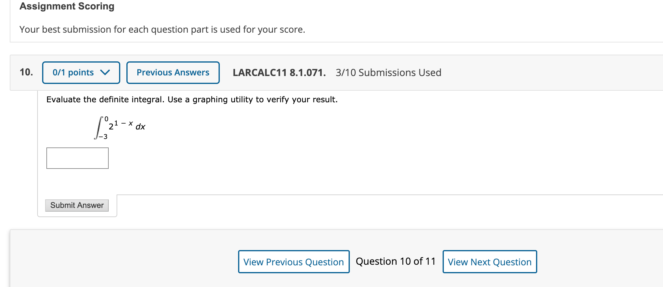 Solved Assignment Scoring Your best submission for each | Chegg.com
