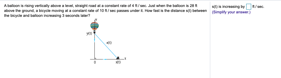 Solved A balloon is rising vertically above a level, | Chegg.com