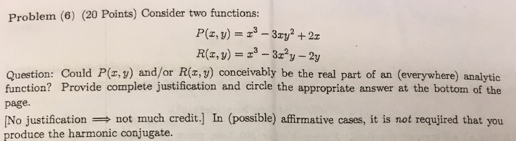 Solved Problem (6) (20 Points) Consider two functions: | Chegg.com Solved Problem (6) (20 Points) Consider two functions: | Chegg.com