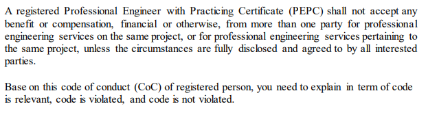 Solved A registered Professional Engineer with Practicing | Chegg.com