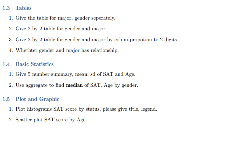 Solved Load "student.csv" file which the file we discussed | Chegg.com