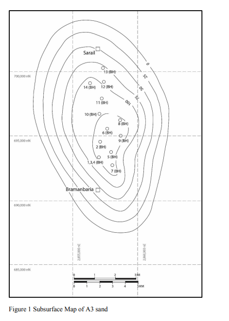 Solved Q1. Using the contour map of an active gas reservoir | Chegg.com