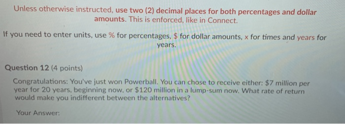 Solved Unless otherwise instructed, use two (2) decimal | Chegg.com