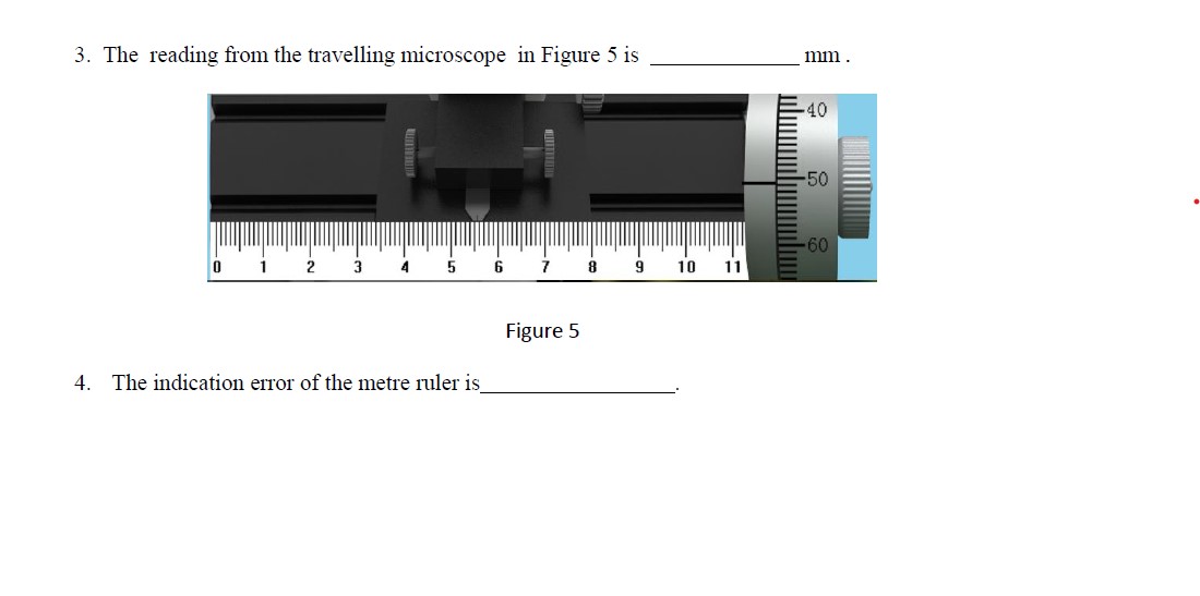 Solved 3. The reading from the travelling microscope in | Chegg.com
