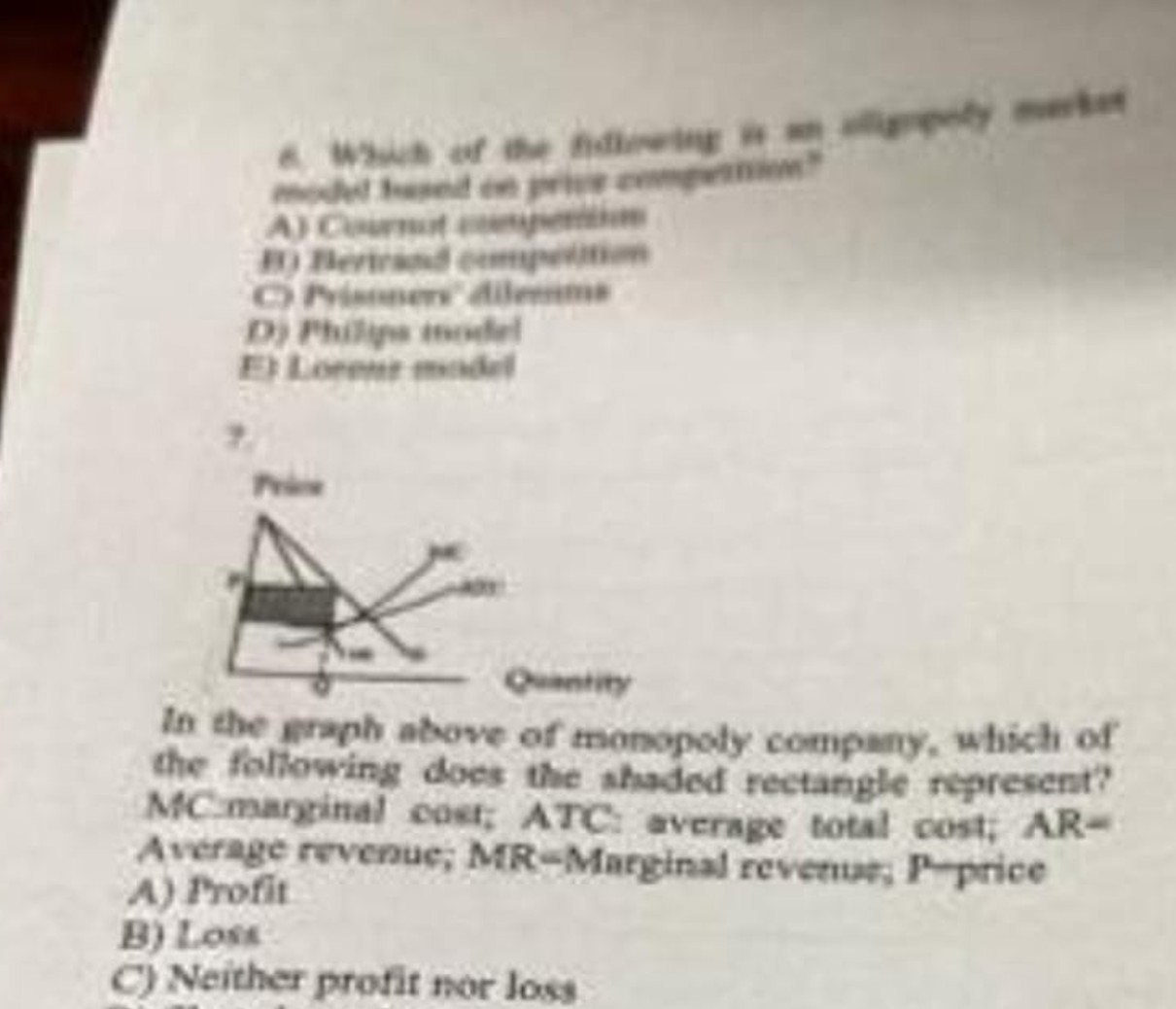 Solved 6-Which of the flowing in an 7-In the graph above of | Chegg.com