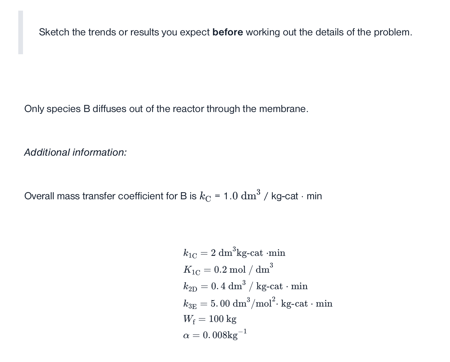 Solved P8-13 B B The gas-phase reactions take place | Chegg.com