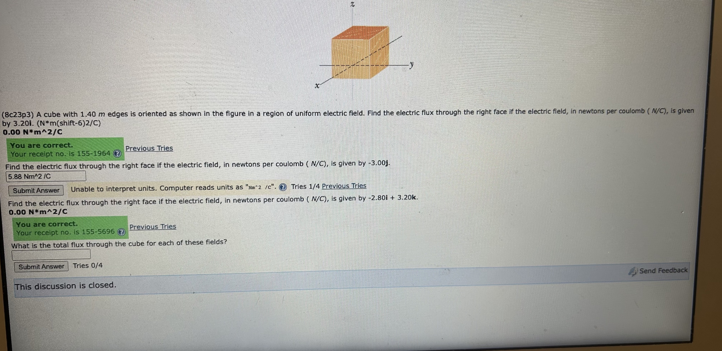 Solved by 3.201 . (N∗m( shift-6) 2/C) 0.00N∗m∧2/C Previous | Chegg.com