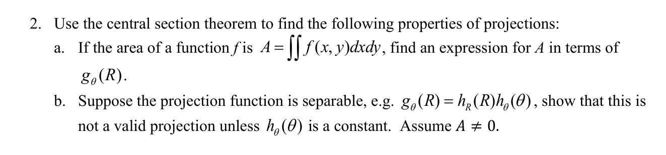 Solved Use the central section theorem to ﻿find the | Chegg.com