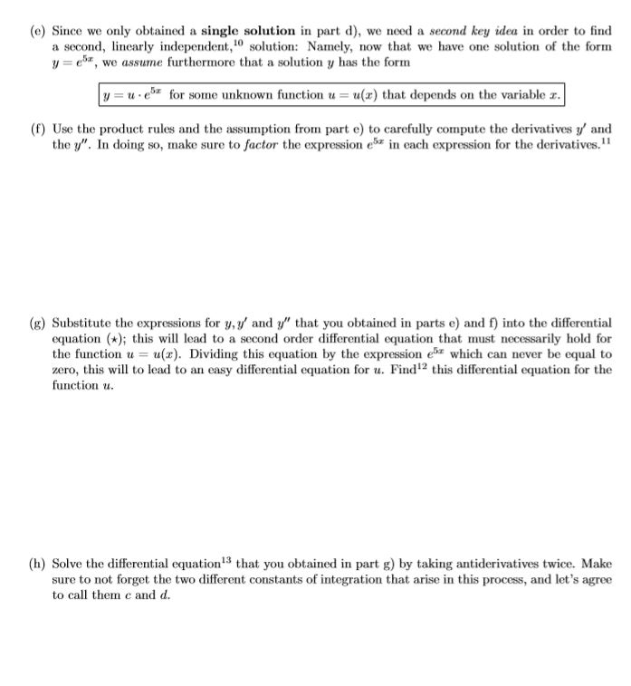 Solved 4. Consider the homogenous linear second order | Chegg.com