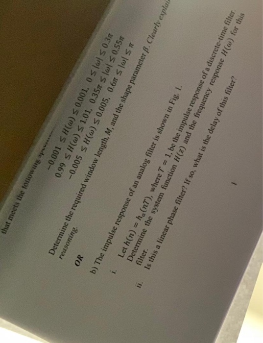 4, a) We wish to use the Kaiser window method to | Chegg.com