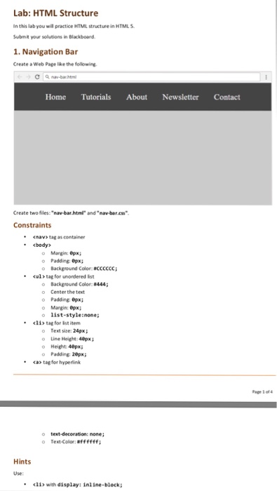 Solved Lab: HTML Structure In this labyou wil practice HTML | Chegg.com