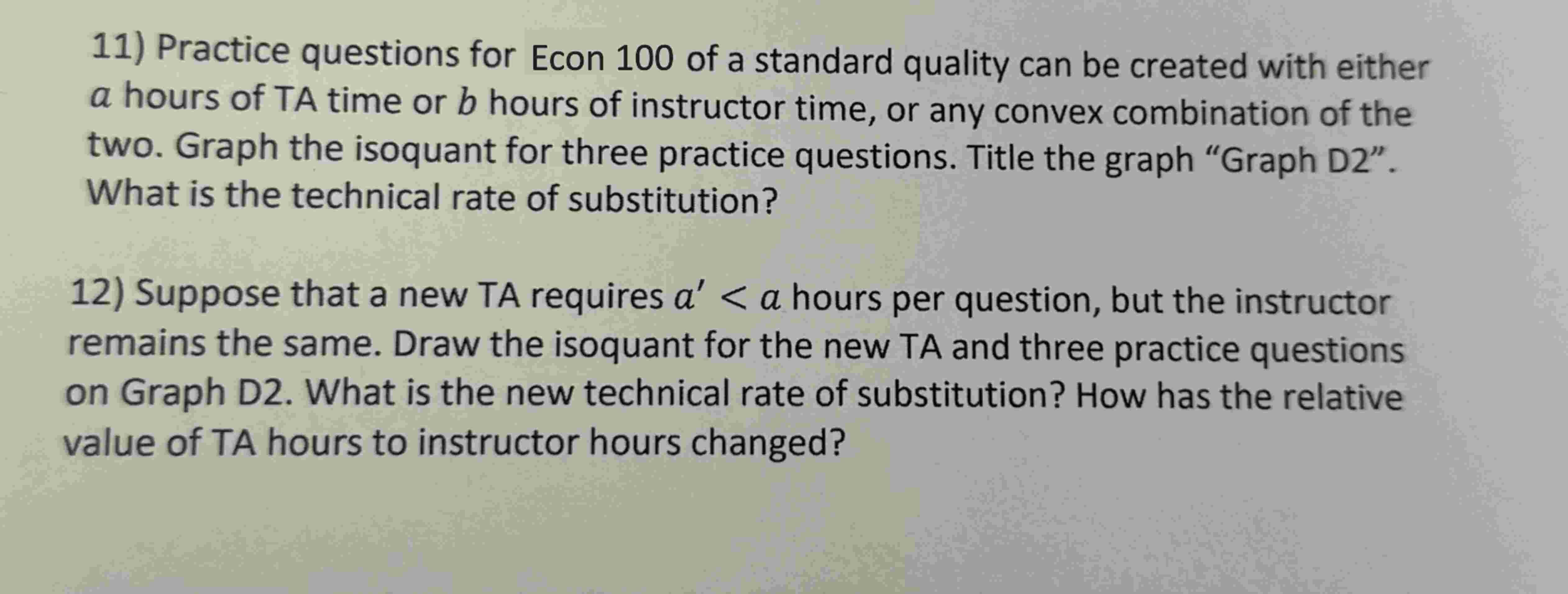 Solved Please answer both questions and make the graph or | Chegg.com