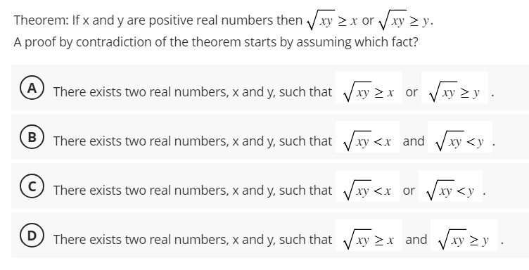 Solved Theorem: If x ﻿and y ﻿are positive real numbers then | Chegg.com