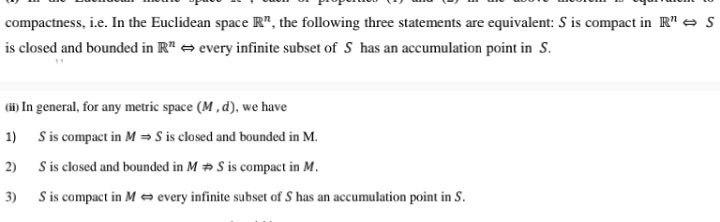 Solved compactness, i.e. In the Euclidean space R", the | Chegg.com