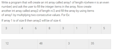 Solved Write a program that will create an int array called | Chegg.com