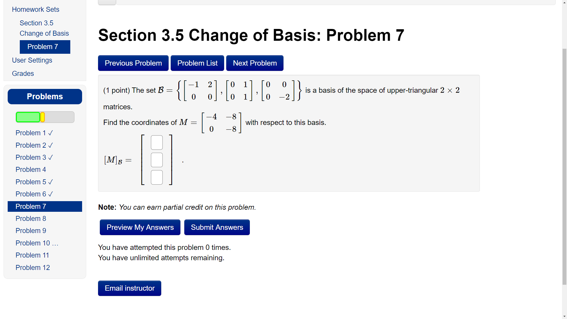 Solved Section 3.5 Change of Basis Section 3.5 Change of | Chegg.com